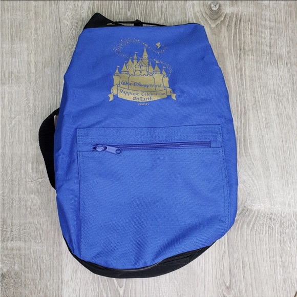 Disney | Bags | Walt Disney World Toppers Drawstring Bag Blue Canvas ...